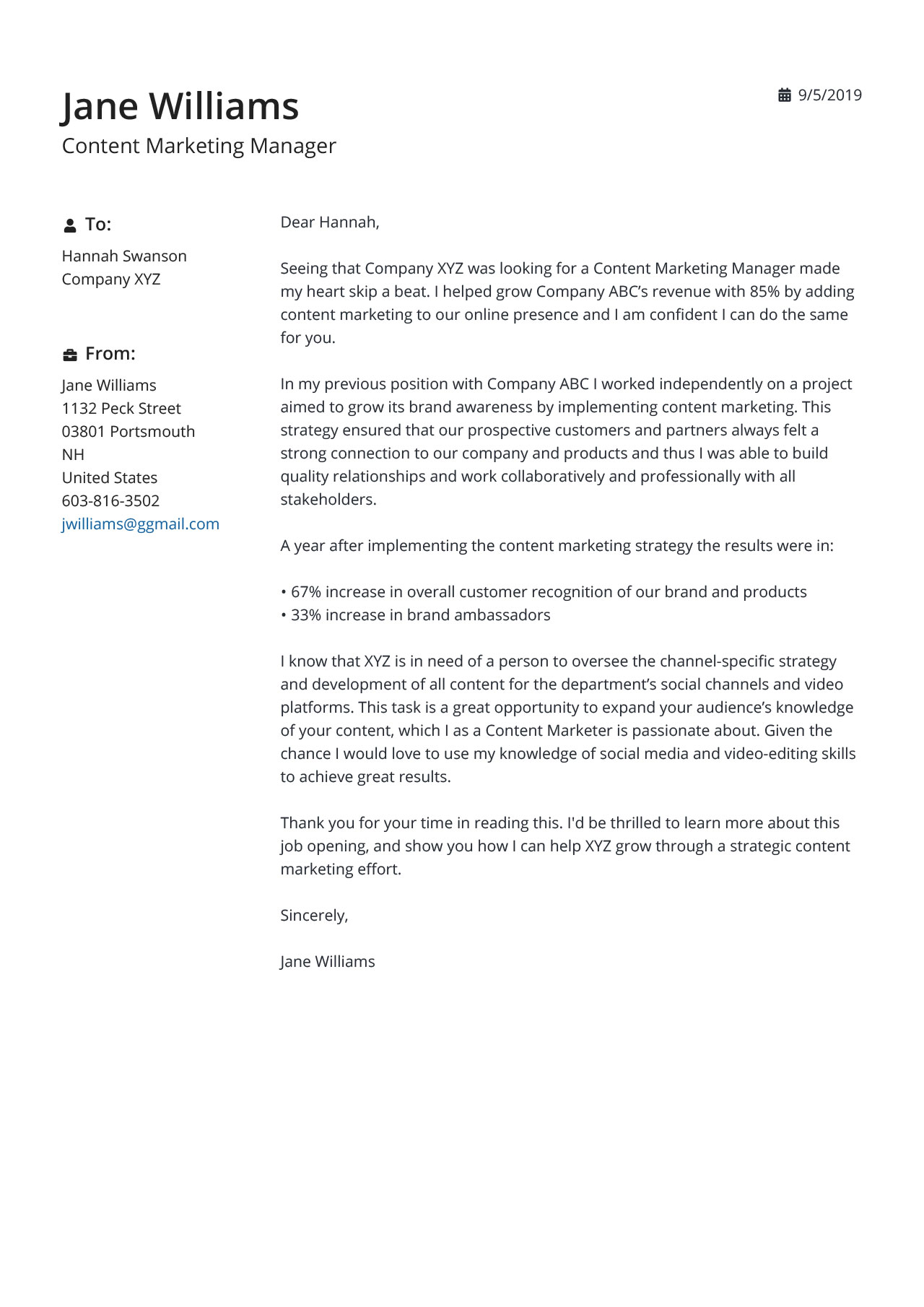 10 Good Examples Of Cover Letters Cover Letter Example Cover 