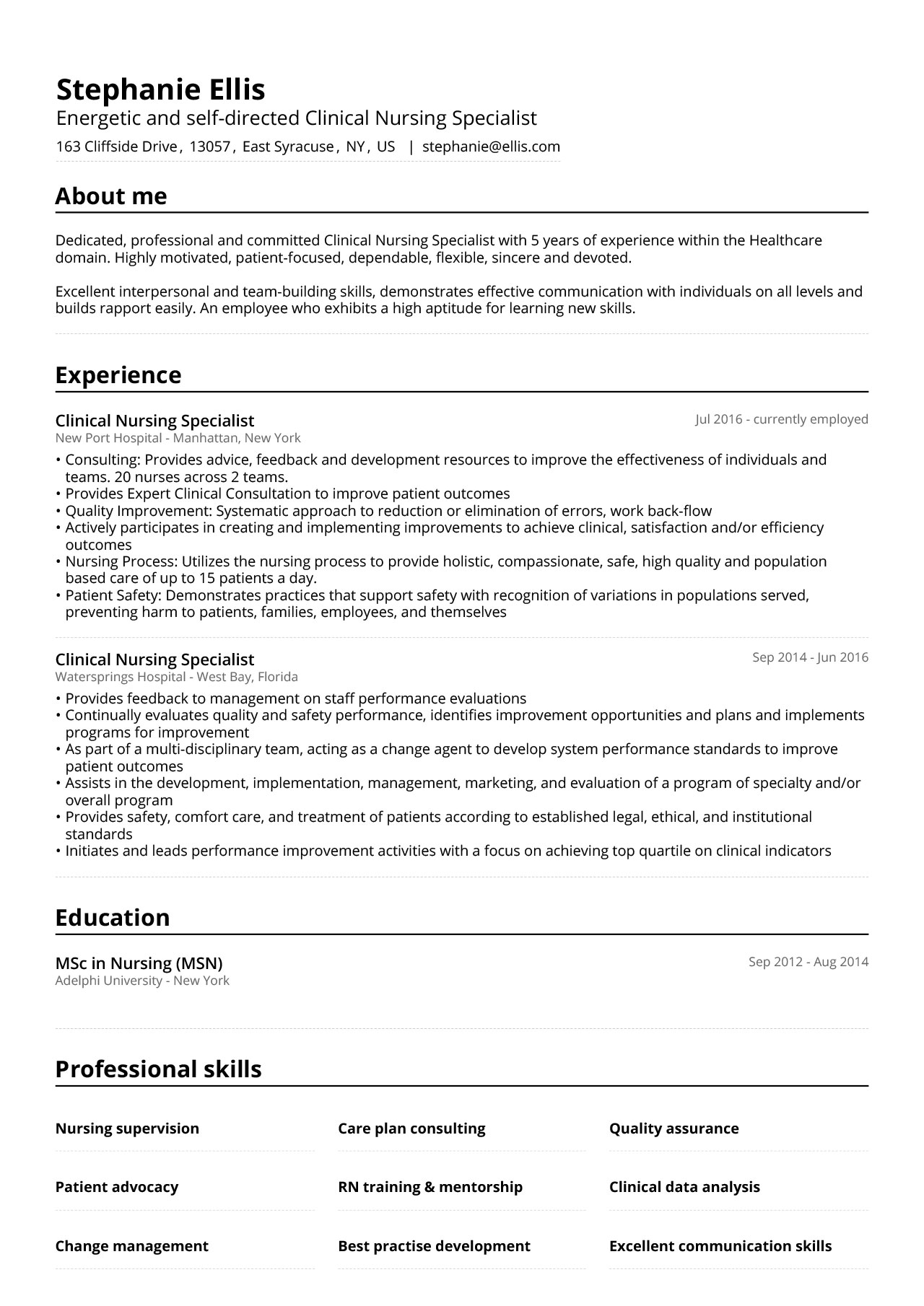 Nursing Resume Example Guide 2023 Jofibo