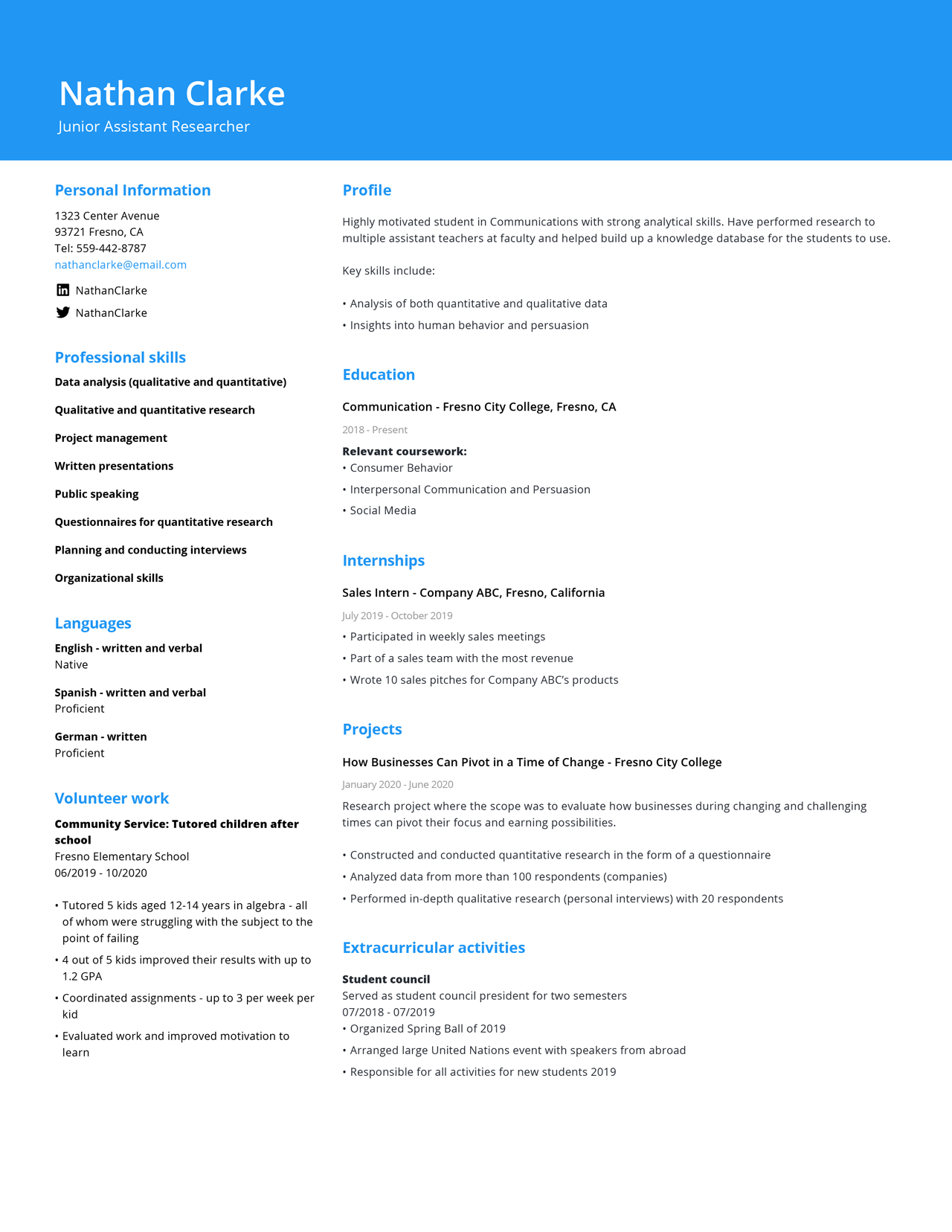 The Best CV Format For Freshers examples Jofibo
